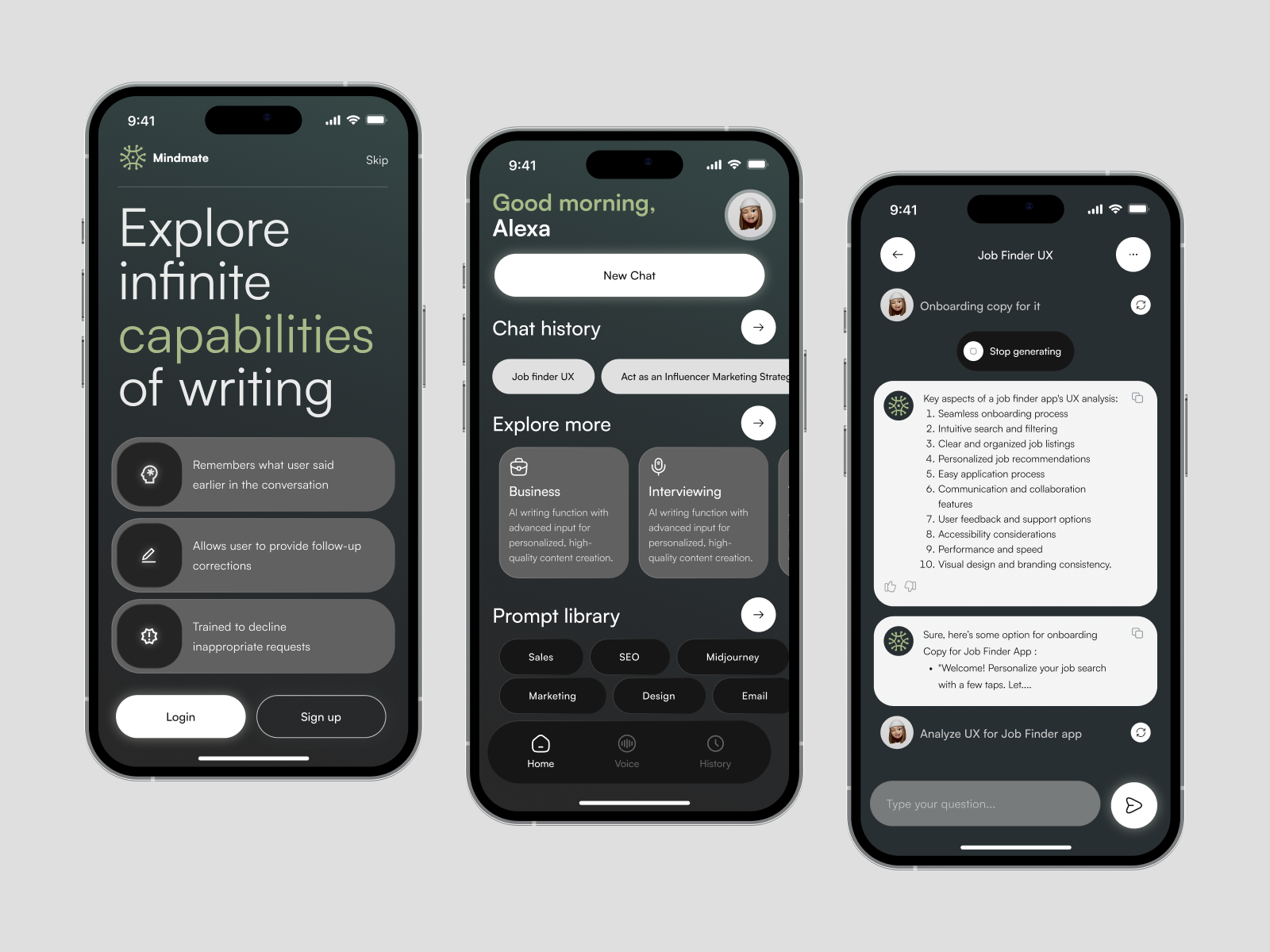Mindmate - AI Chat BOT App UI KIT by Hatypo Studio on Dribbble Mindmate - AI Chat BOT App UI KIT by Hatypo Studio on Dribbble